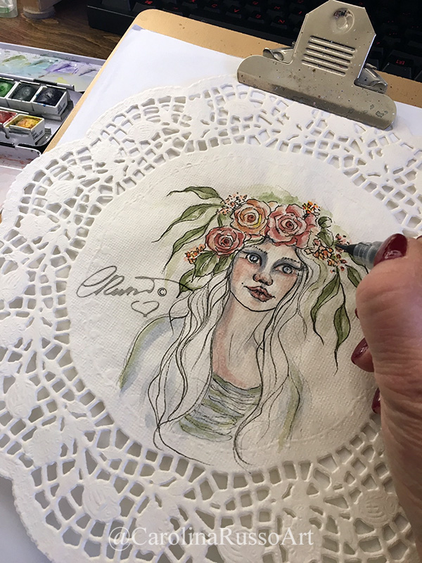 Watercolor – Queen Flower – Carolina Russo |Sa'Reyah