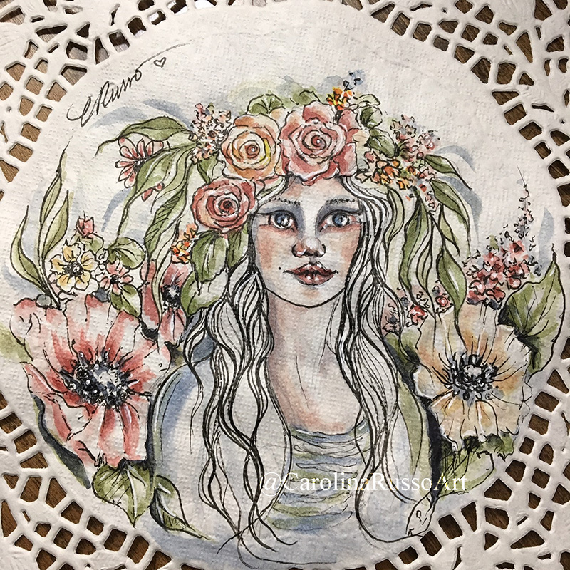 Watercolor – Queen Flower – Carolina Russo |Sa'Reyah